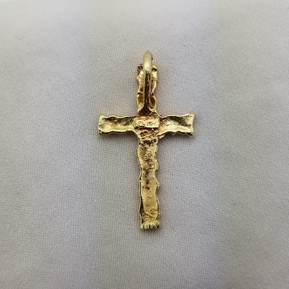 Textured Cross Pendant, 10K Yellow Gold, Estate Piece… - Gem