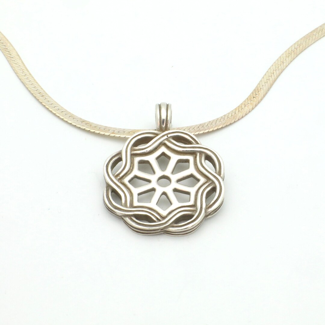 Vintage 1990’s Slane & Slane Sterling Silver Fenestra Enhancer Pendant ...