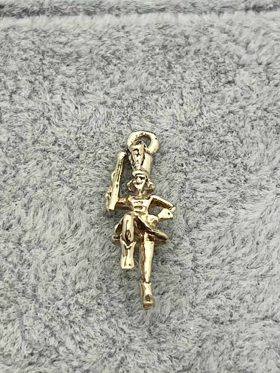 10K Yellow Gold Drum Major Majorette Parade Charm- Vintage, 3/4" Long ...