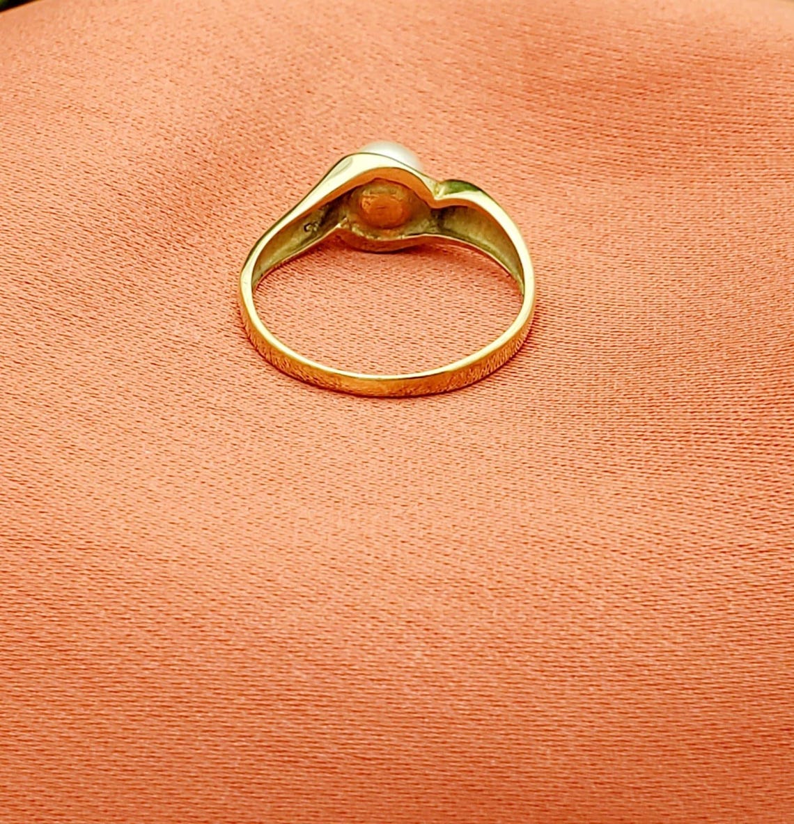 8K Pearl Solitaire Ring- 333 Stamped- Germany- Vintage- Natural ...