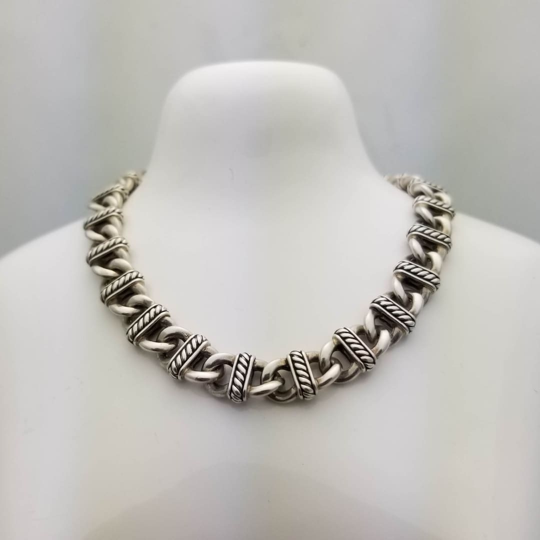 David Yurman Sterling Silver Madison Chain Necklace-18k Gold - Etsy