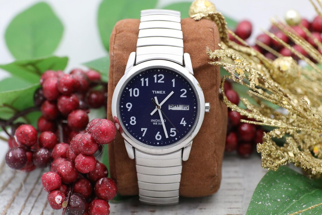 Men’s Timex Stainless Steel Easy Reader Day/date Watch, 35mm Stretch ...