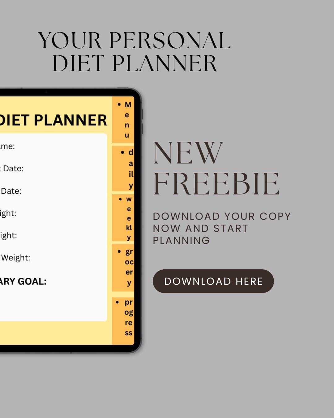 Digital Diet & Fitness Planner, Workout, Meal Planning (goodnotes ...