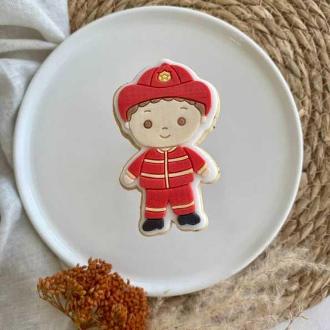 FIRE DEPARTMENT 4 - Firefighter (cookie Cutter and Stamp) - Etsy