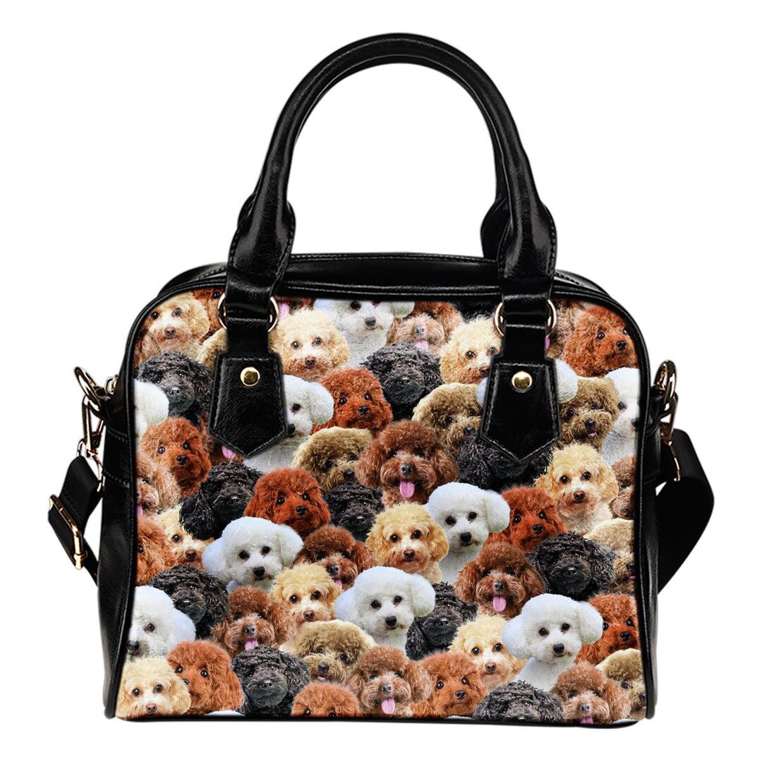 Poodle Full Face Shoulder Handbag - Etsy