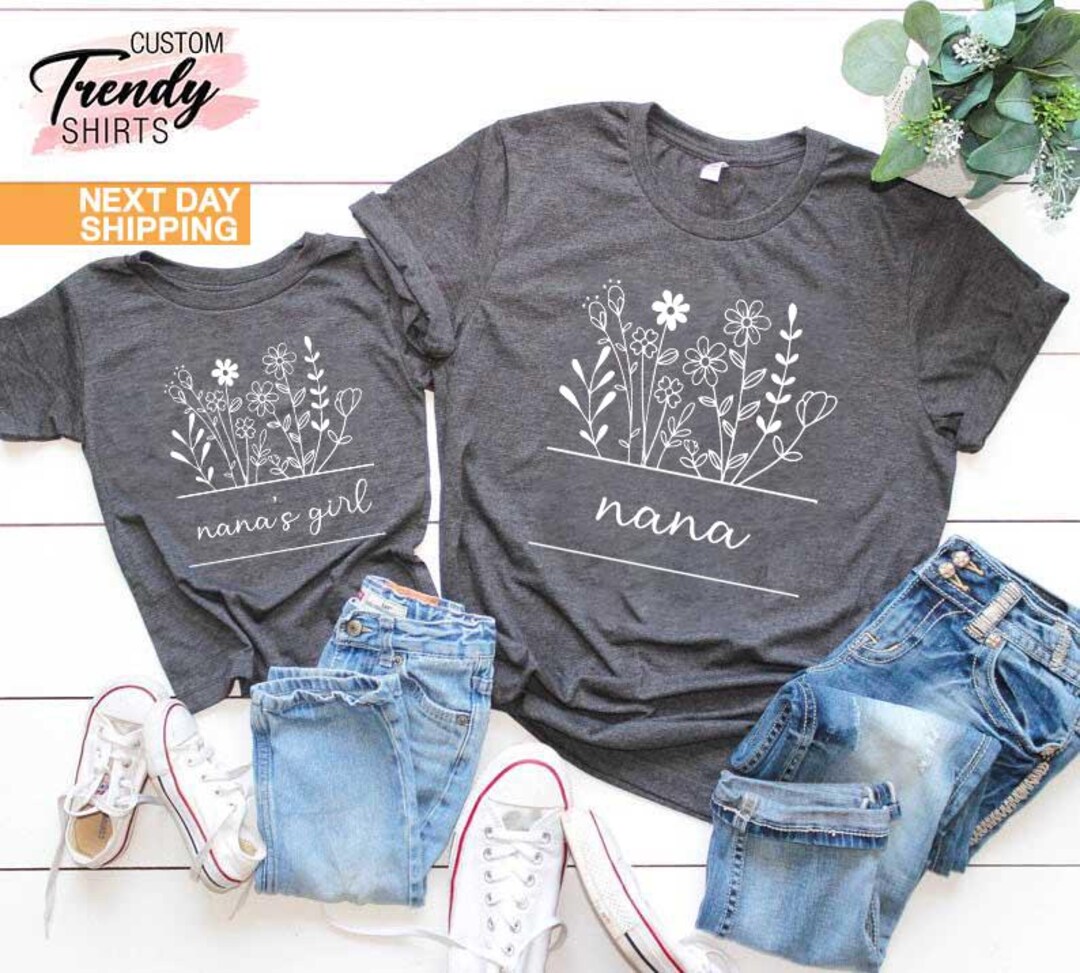 Matching Grandma and Granddaughter Shirts, Nana and Baby Shirts, Gift ...