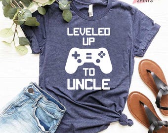 New Uncle Announcement Gift, Pregnancy Reveal Shirt, Uncle Reveal Gift ...