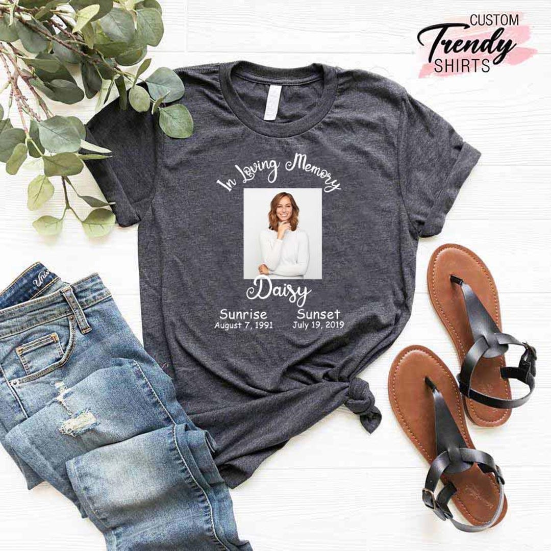 Custom Funeral Shirt, Personalized Memorial T-shirt, Grieving Gift, in ...