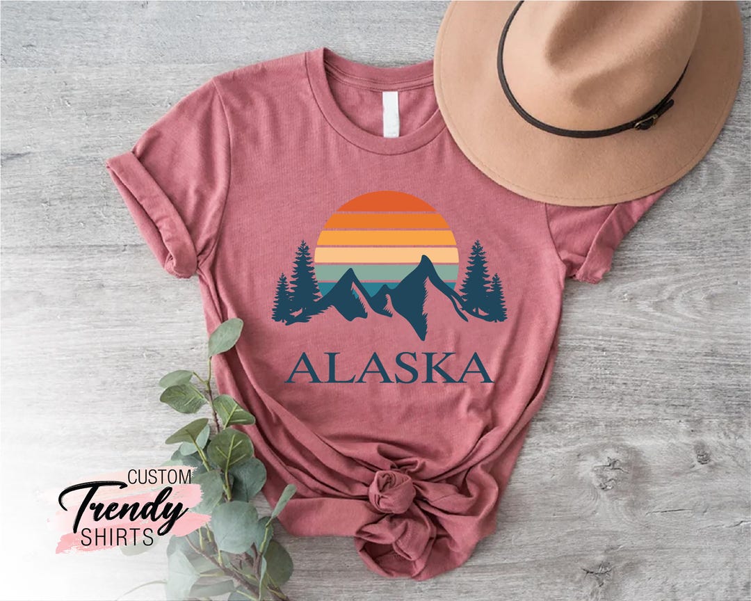 Alaska Shirt, Alaska Mountain Shirt, Alaska Vacation Shirt,alaska Trip ...