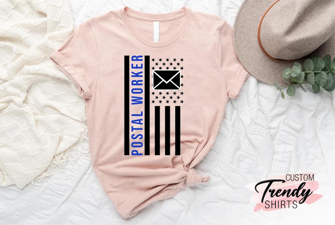 USA Flag Postal Worker Shirt, Mailman Gift, Mail Lady Shirt, Mail Lady ...