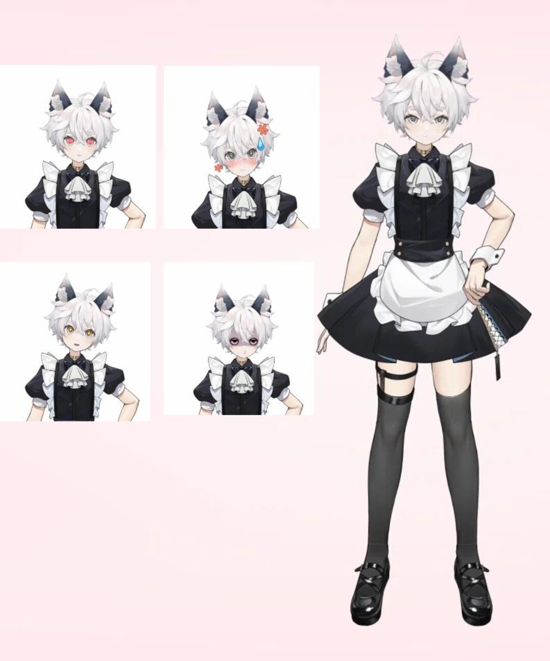 Premade Live2d Vtube Model/editable&rigging/lovely Waiter Multiple Emotions/switches/vtuber Male ...