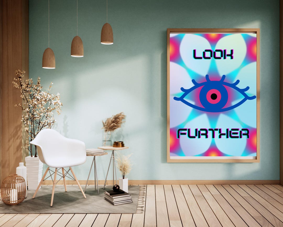 Psychedelic Eye Wall Art Printable | Trippy Spiritual Pattern Download ...