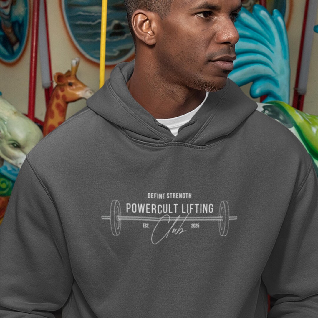 Barbell Training Club Hoodie, Gym Pump Cover, Lifting Equipment Line ...