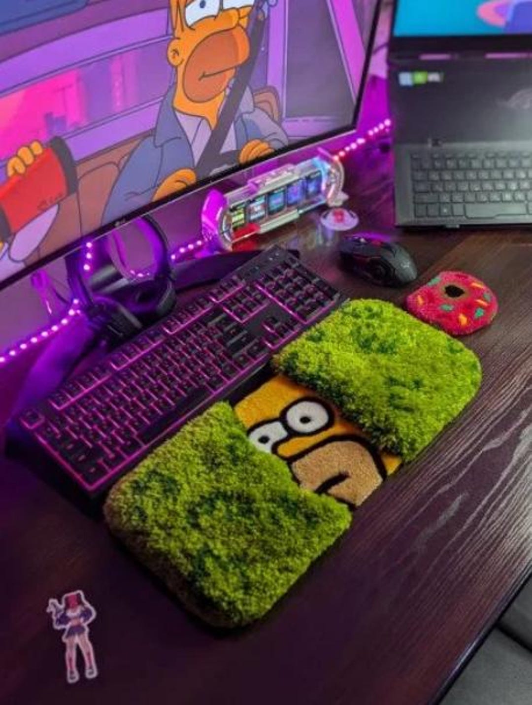 Hand Made 3D Homer Simpson Keyboard Rug - Etsy