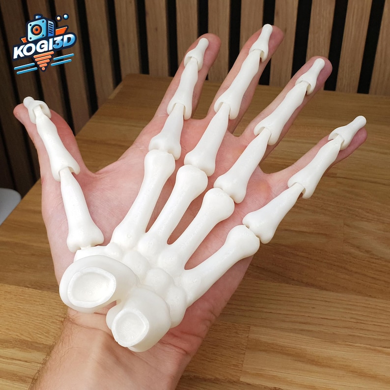 3D Printable Skeleton Hands and Feet | Articulated STL Set for ...