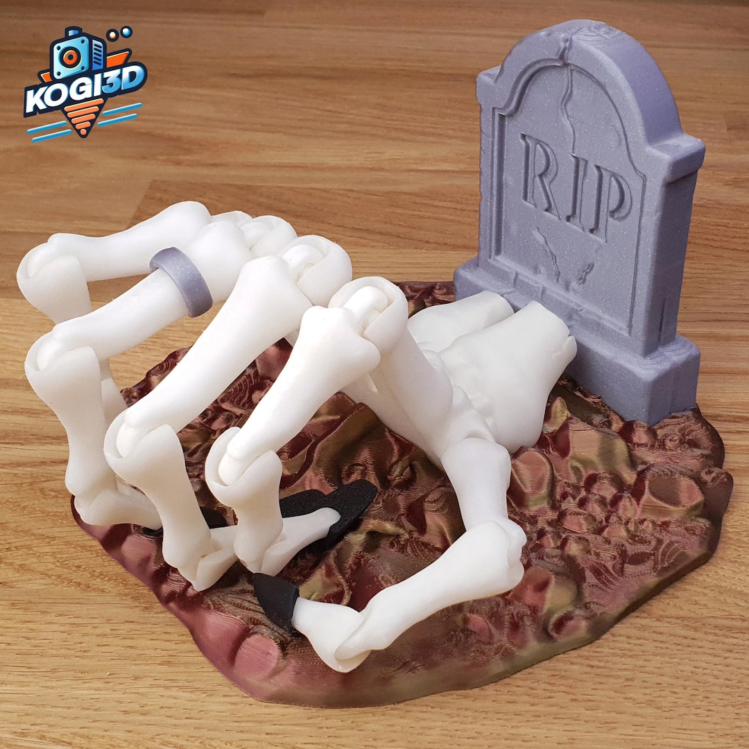 Articulated Skeleton Hand: 3D Printed Halloween Prop (digital Download ...