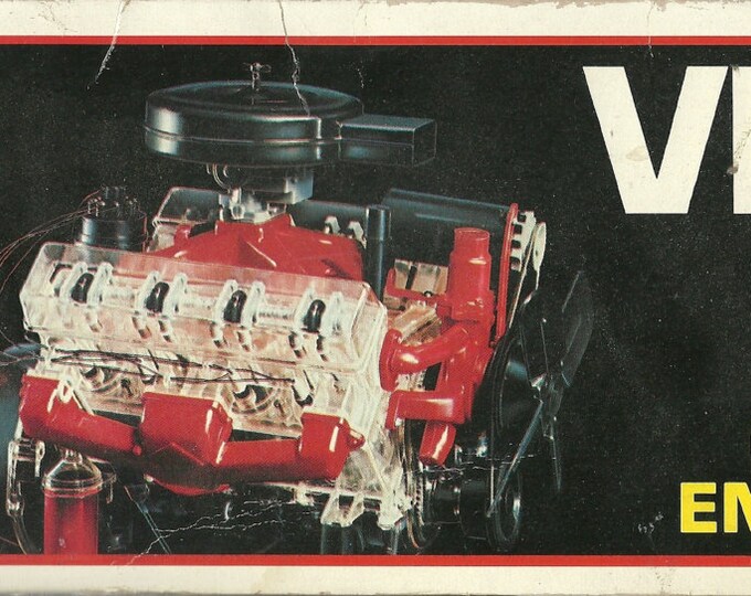 Vintage 1977 Visible V-8 Engine Revell H-902 Motorized 1/4 Scale Model ...