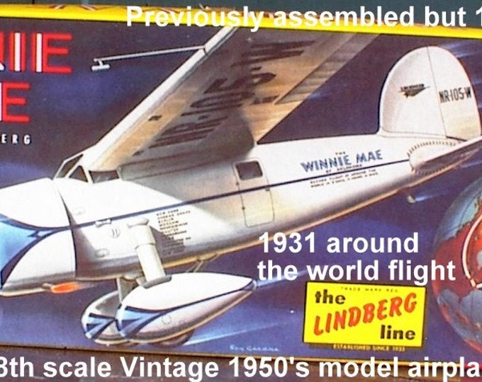 Vintage 1950s Lindberg 1/48 Scale Model Airplane Kit Winnie Mae Classic ...