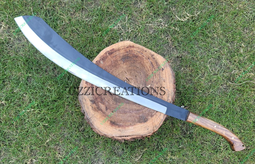 Handmade Bolo Machete: Full Tang Spring Steel, Rosewood Handle - Etsy