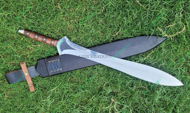 Hand Forged Greek Xiphos Sword: Spring Steel Blade, Rosewood Handle - Etsy