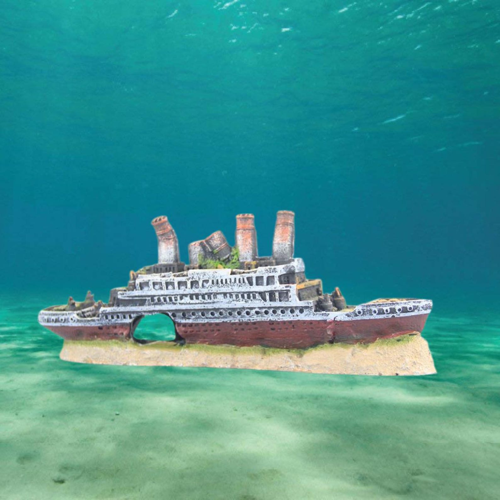 Sunk Ship, Shipwreck, Broken Ship, Warship, Fish Tank Decor, Aquarium ...