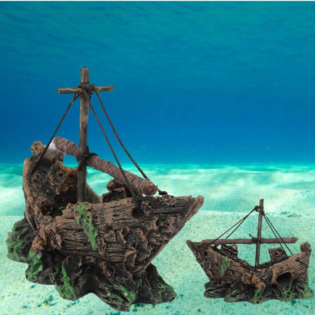Wooden Shipwreck Lanscaping Castle Decoration Ornament House Decoration ...