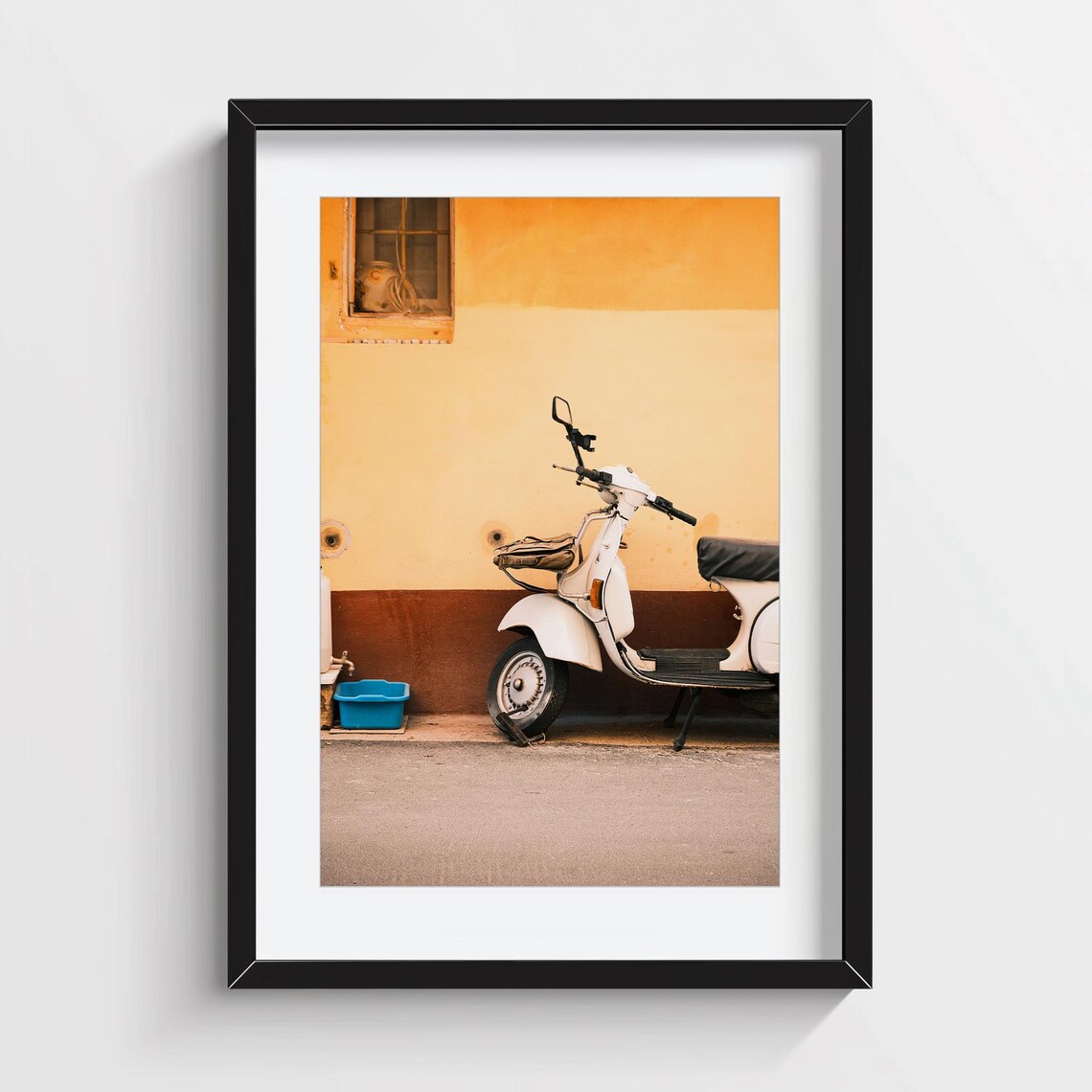 Vintage Vespa Print | Sicily, Italy Print | Original Art Print, Italian ...