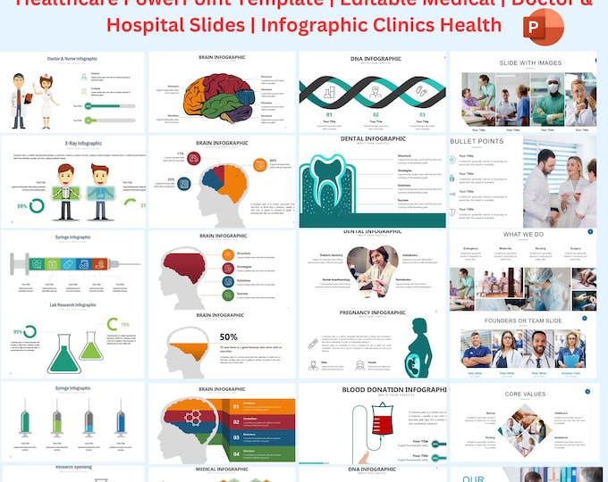 Healthcare Powerpoint Template Bundle | Editable Medical Presentation ...