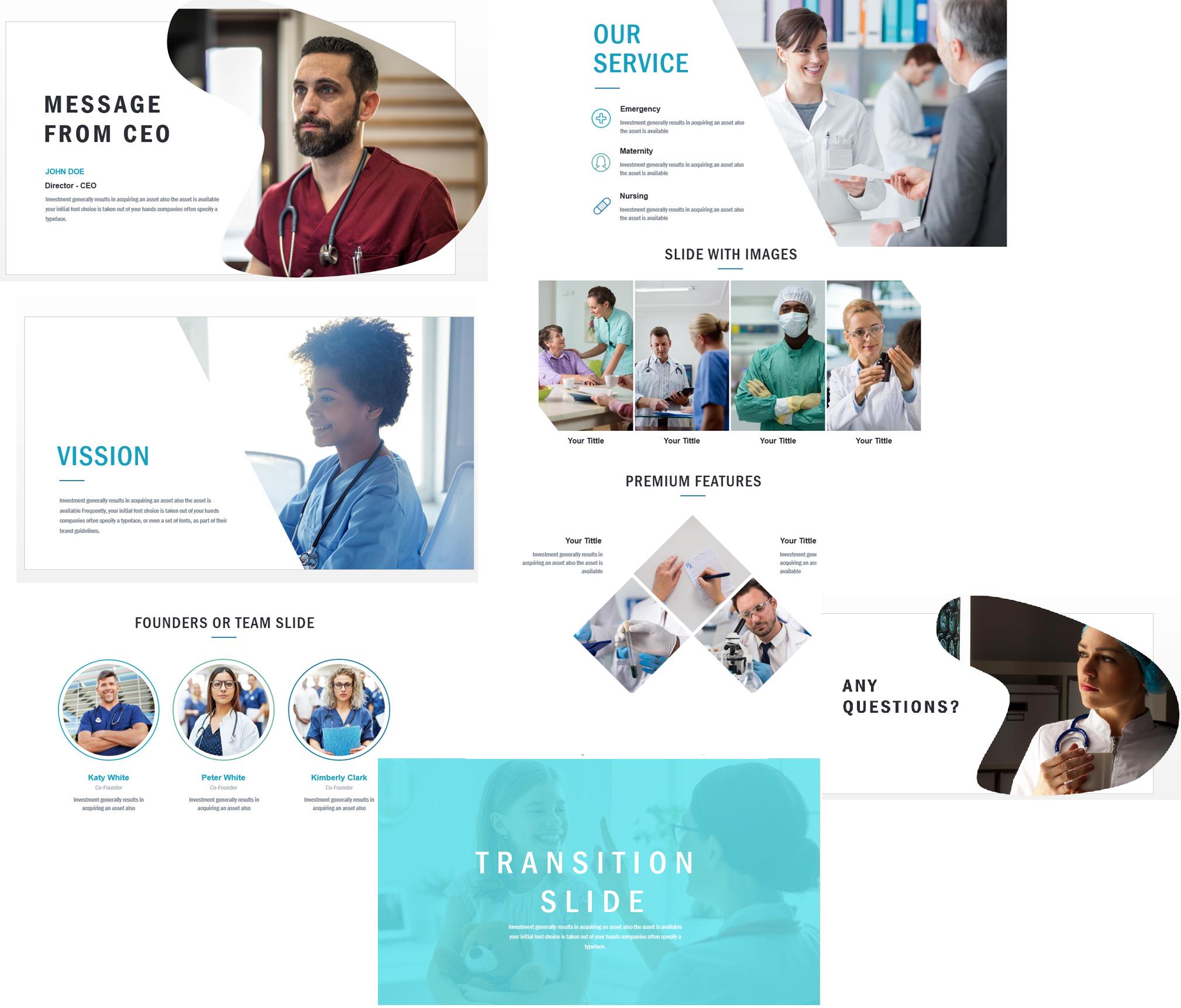 Medical Powerpoint Template Bundle | Clinic & Hospital Slides (digital ...