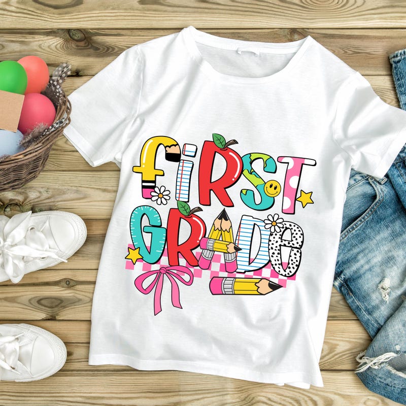 First Grade Shirt Design - Etsy