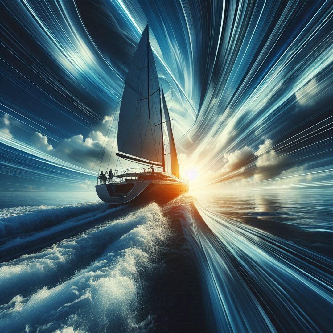 Yacht at Sea. Stunning AI Generated Art With Hyperrealism and ...