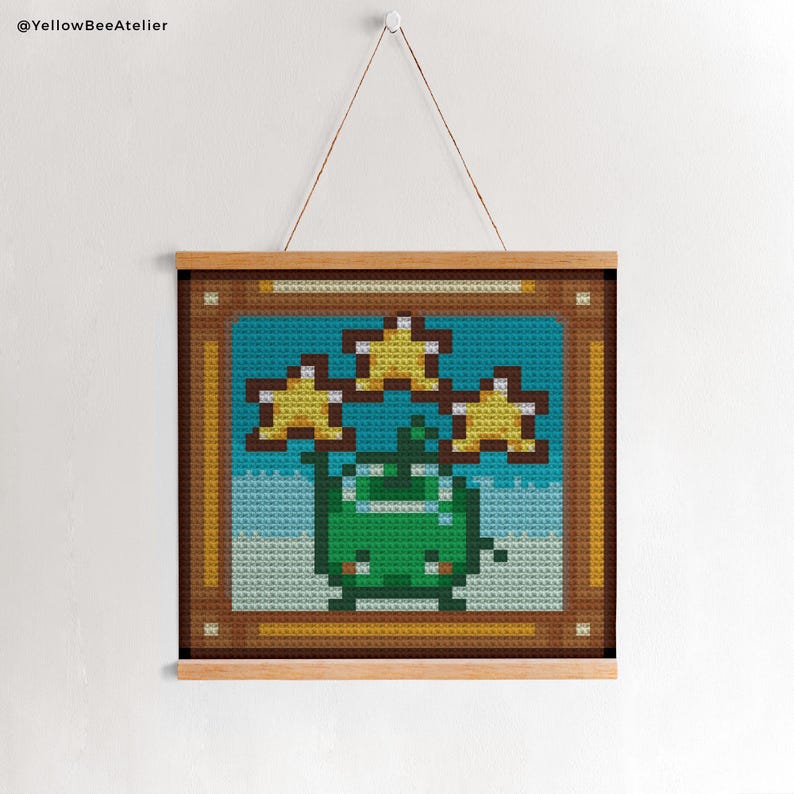 Stardew Valley Junimo Frame Tapestry Crochet Pattern, Blanket Crochet ...