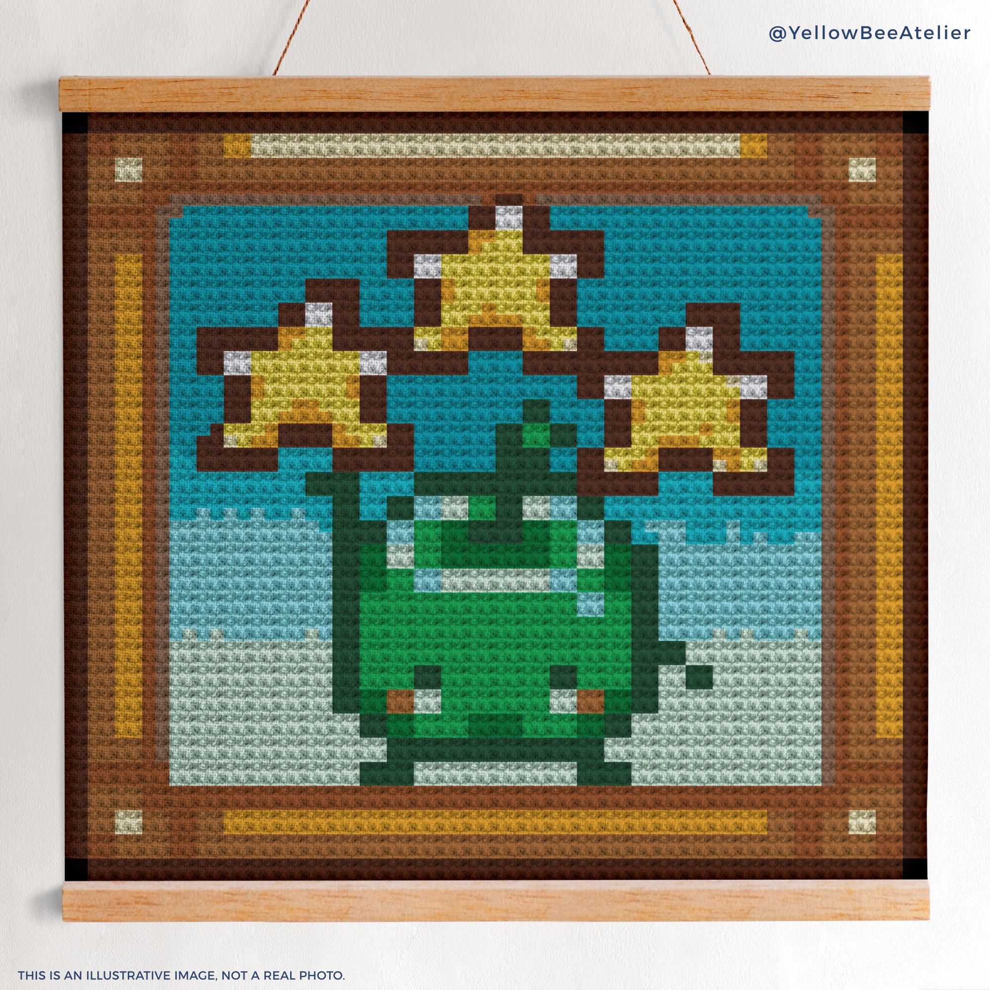 Stardew Valley Junimo Frame Tapestry Crochet Pattern, Blanket Crochet ...