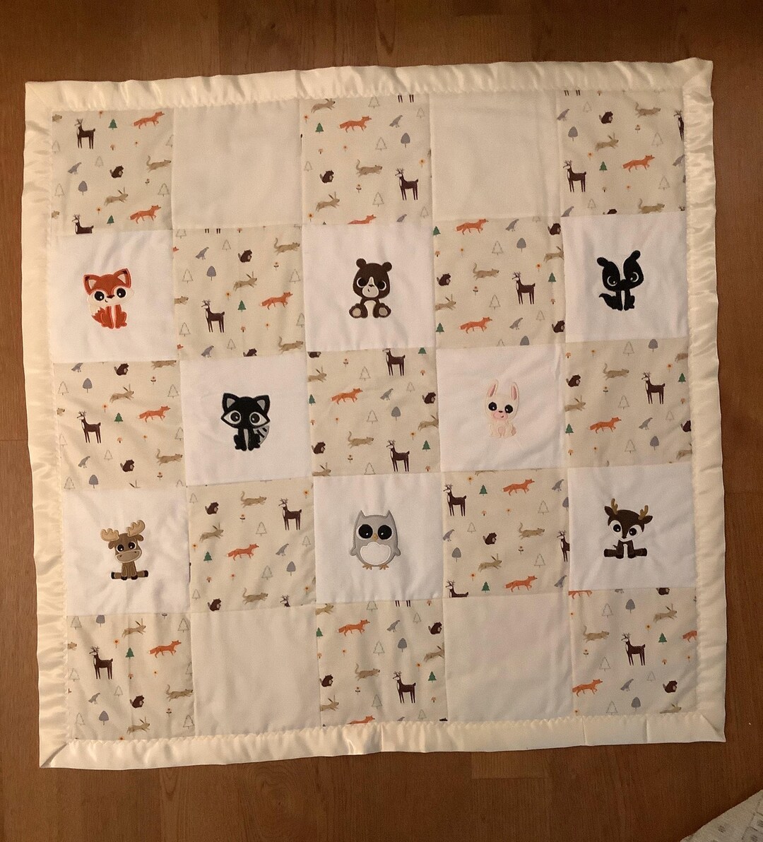 Forest Animal Baby Quilt - Etsy