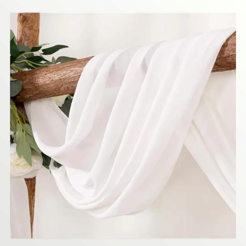 Ivory Chiffon Wedding Arch Drapes –sheer 30"x18ft Panel for Ceremony ...