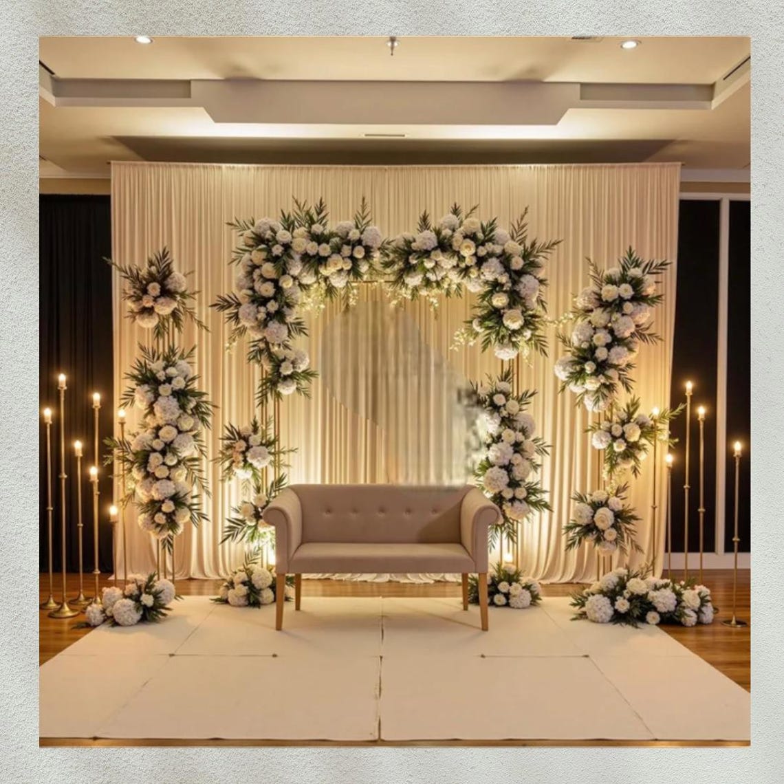 Soft Beige 10x10 Backdrop Curtains – Wrinkle-free Fabric Panels for ...