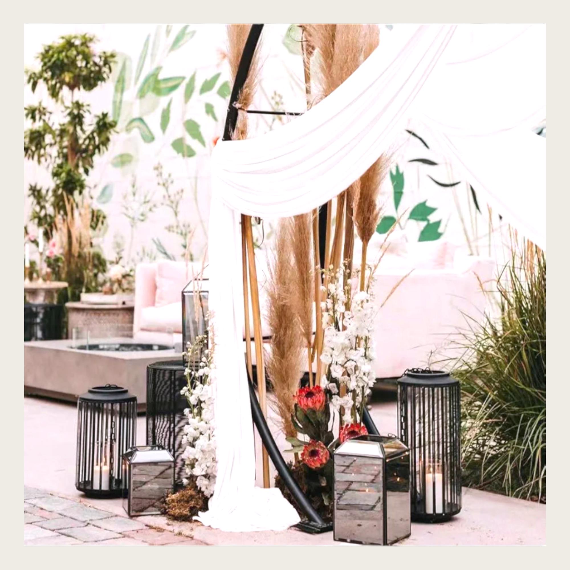 Ivory Chiffon Wedding Arch Drapes –sheer 30"x18ft Panel for Ceremony ...