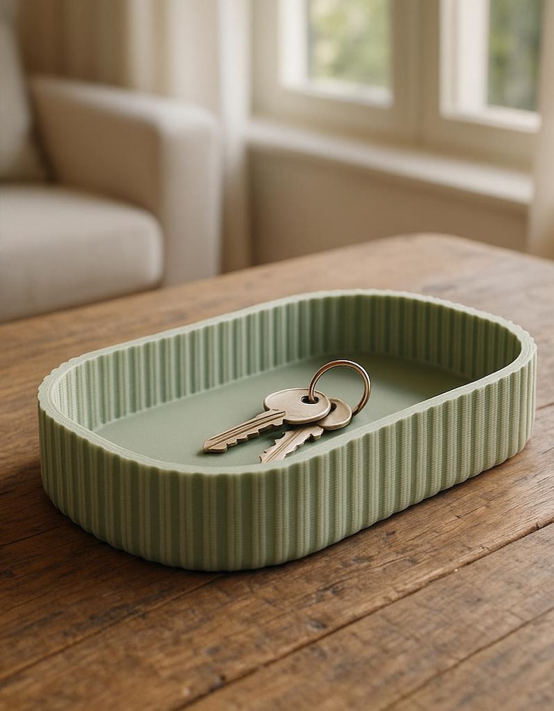 Set of 3 Modern Trays – 3D Print Files STL, Rectangular Storage Tray ...