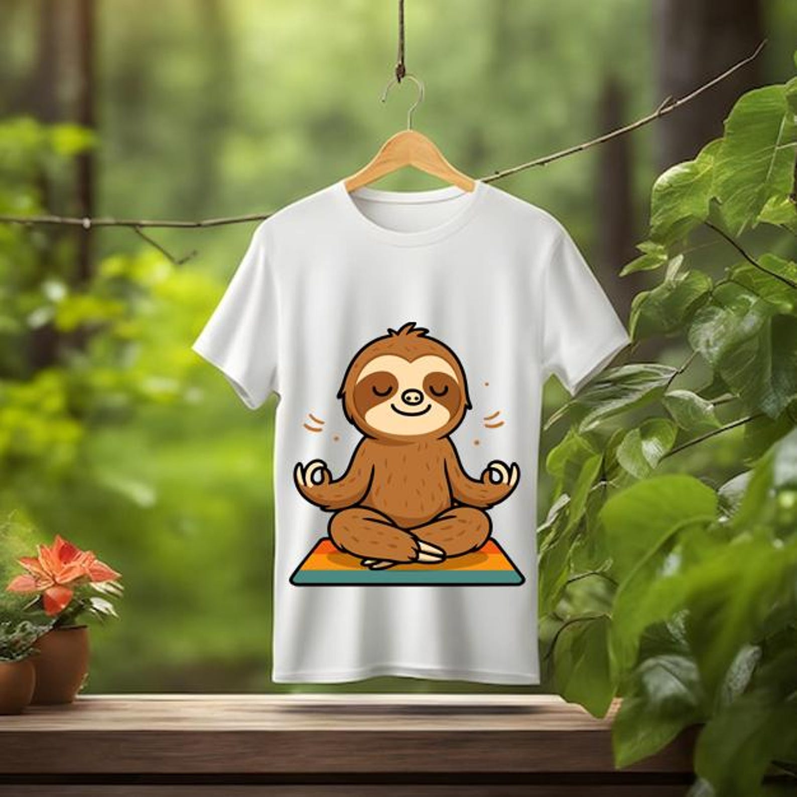 Yoga Sloth SVG | Cute Meditating Sloth Clipart | Relaxed Zen Animal ...