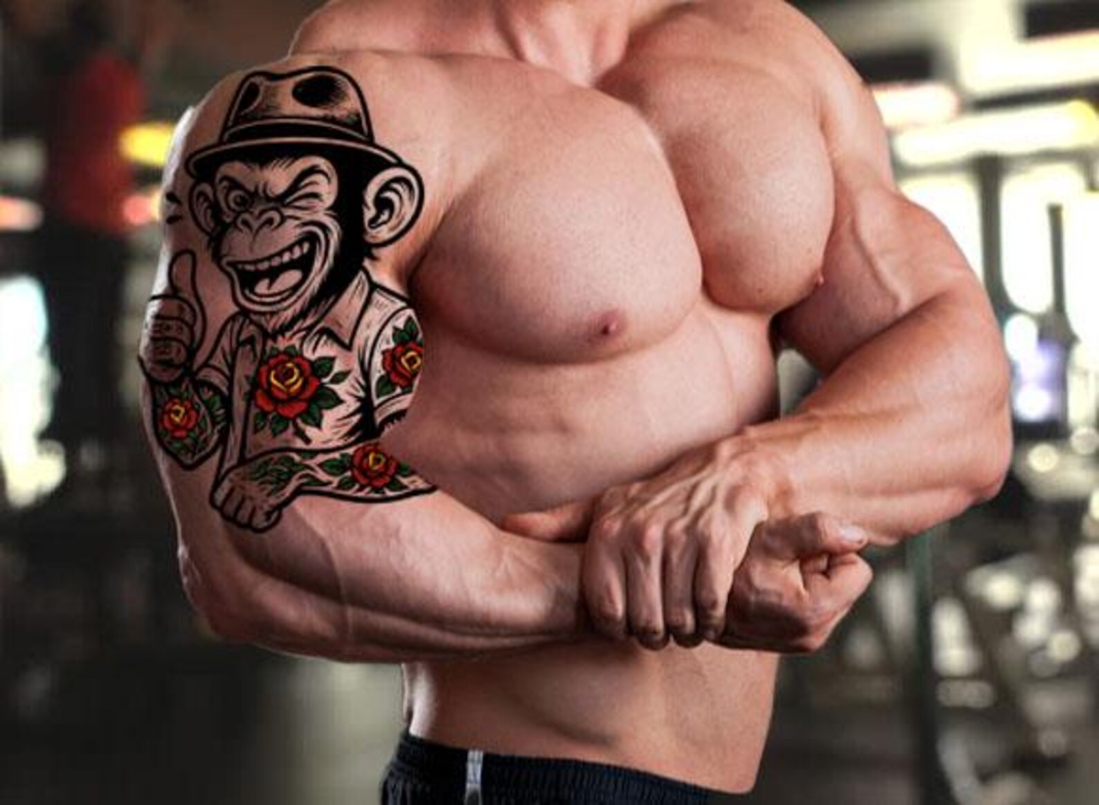 Tattooed Winking Monkey Vector | Cool Monkey Graphic SVG PNG ...