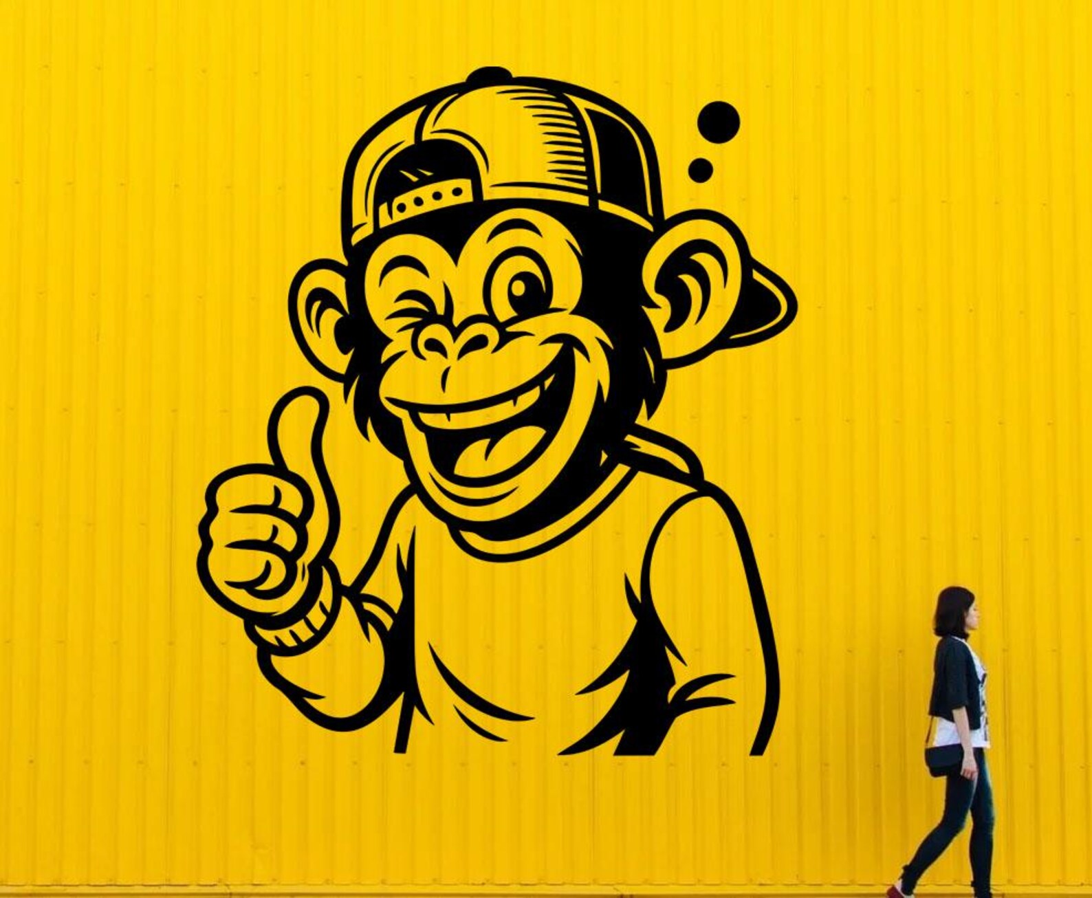 Cool Monkey Vector SVG | Cartoon Monkey Thumbs up | Funny Hip Hop Chimp ...
