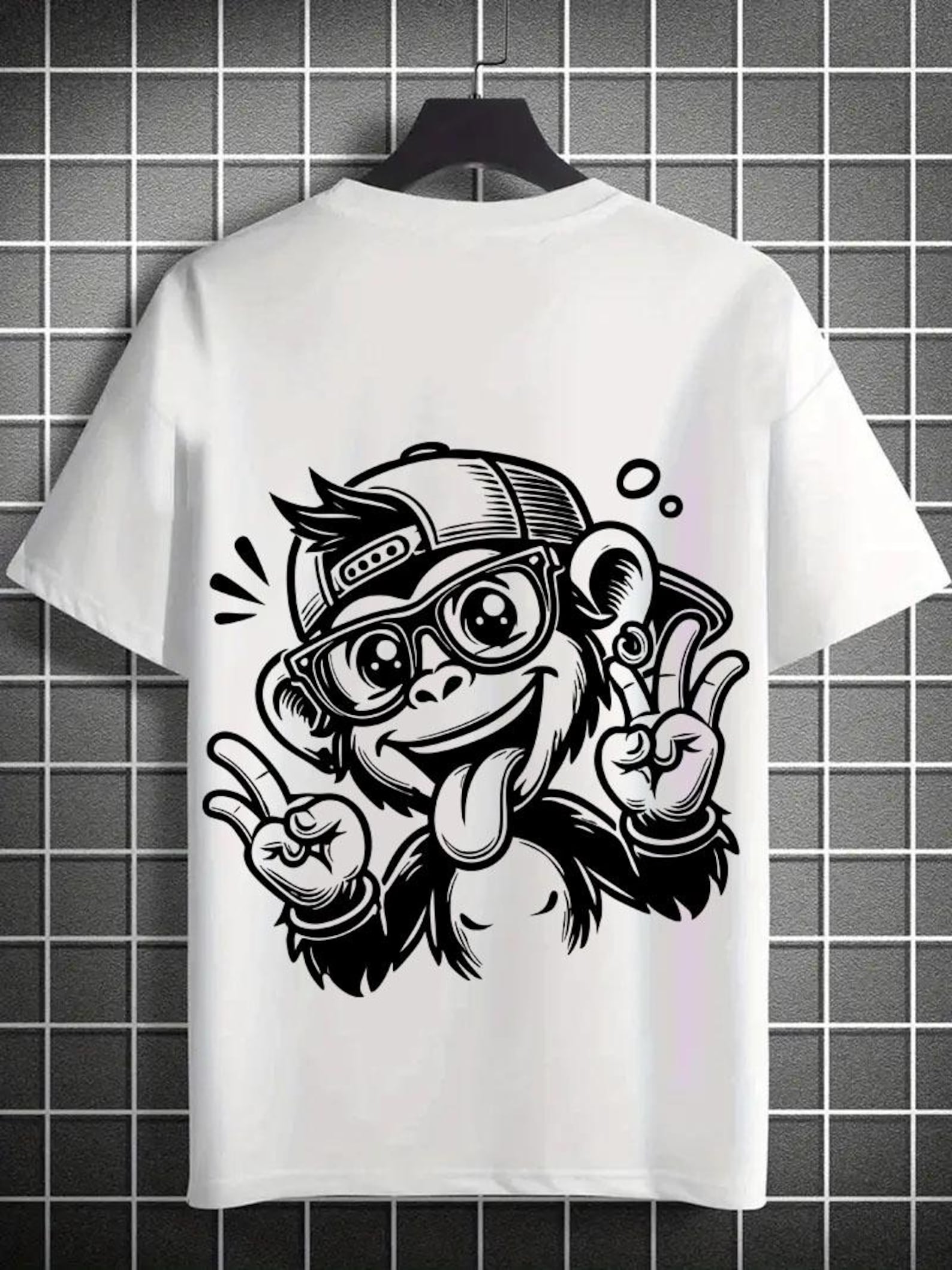 Cool Monkey Vector SVG | Funny Monkey Clipart | Hipster Ape Sticker ...