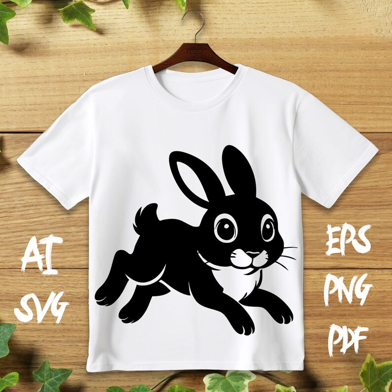 Cartoon Running Bunny Clipart (vector Svg Png Ai Pdf Eps Digital ...