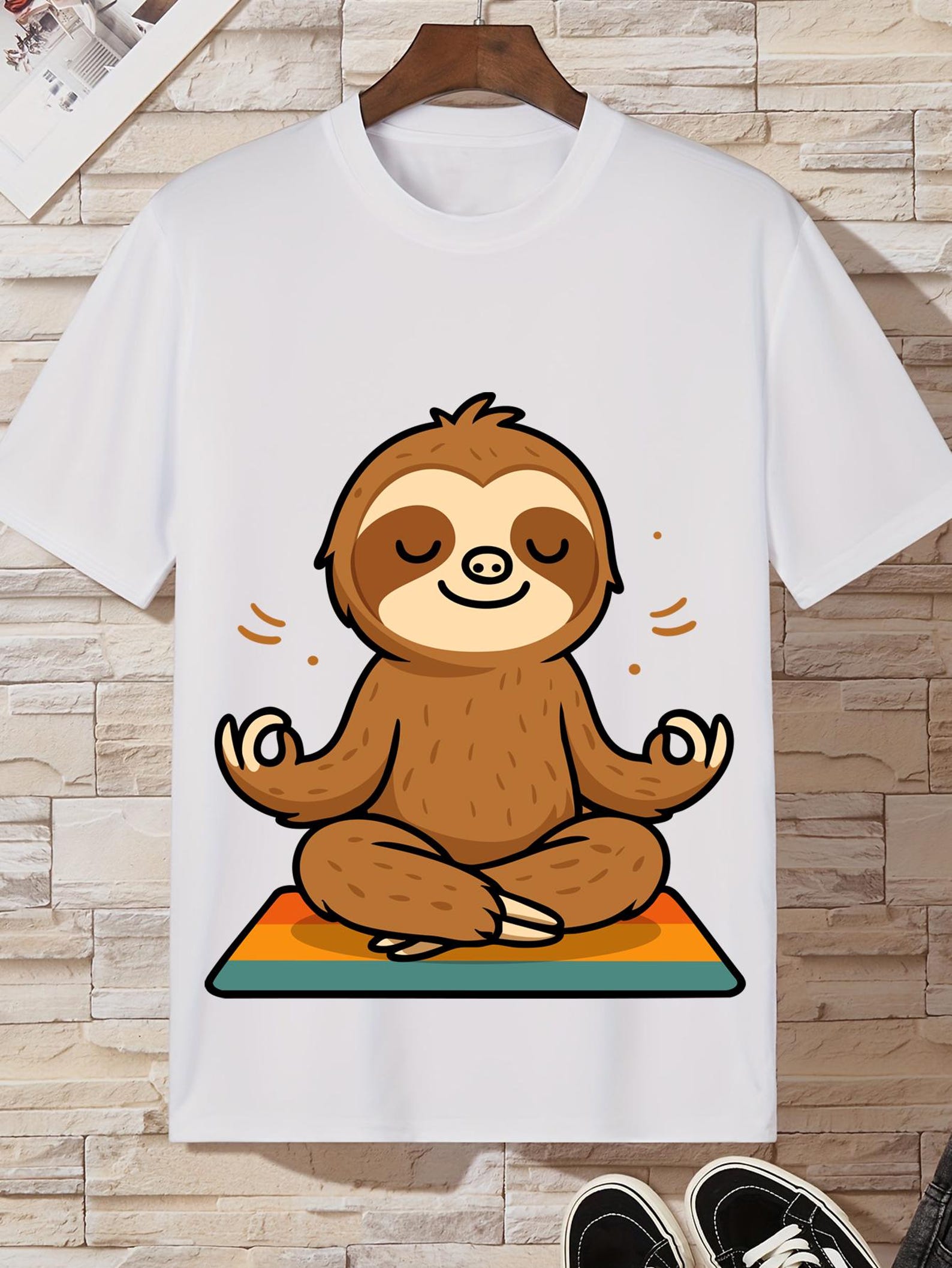 Yoga Sloth SVG | Cute Meditating Sloth Clipart | Relaxed Zen Animal ...