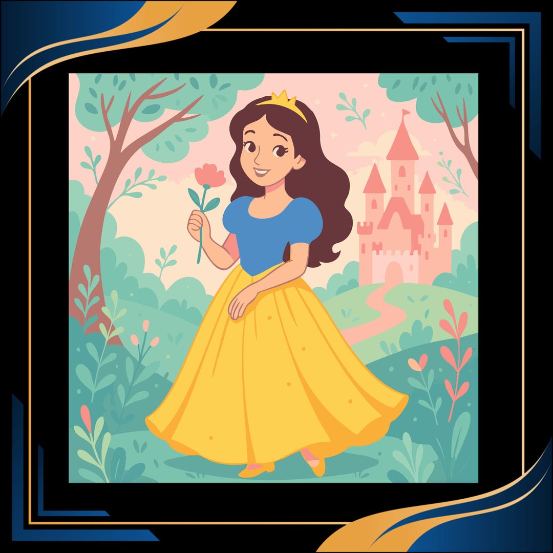 Princess Castle Clipart: Snow White Inspired Vector Art (digital ...