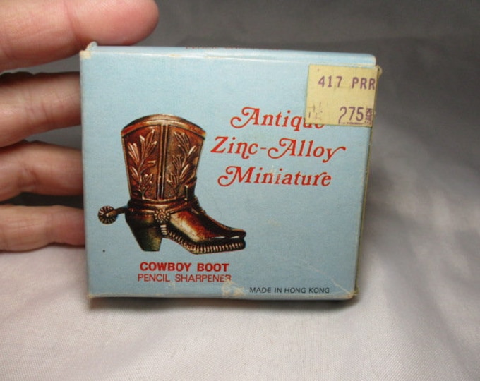 In the Box Vintage Zinc0-alloy Miniature Cowboy Boot Toothpick Holder ...