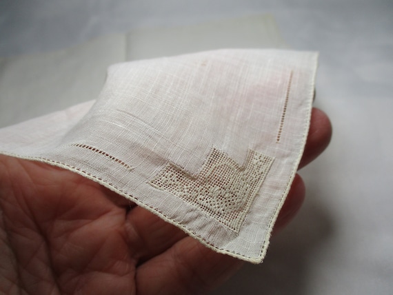 1910's Linen Pulled Thread/Drawn Thread Handkerchief … - Gem