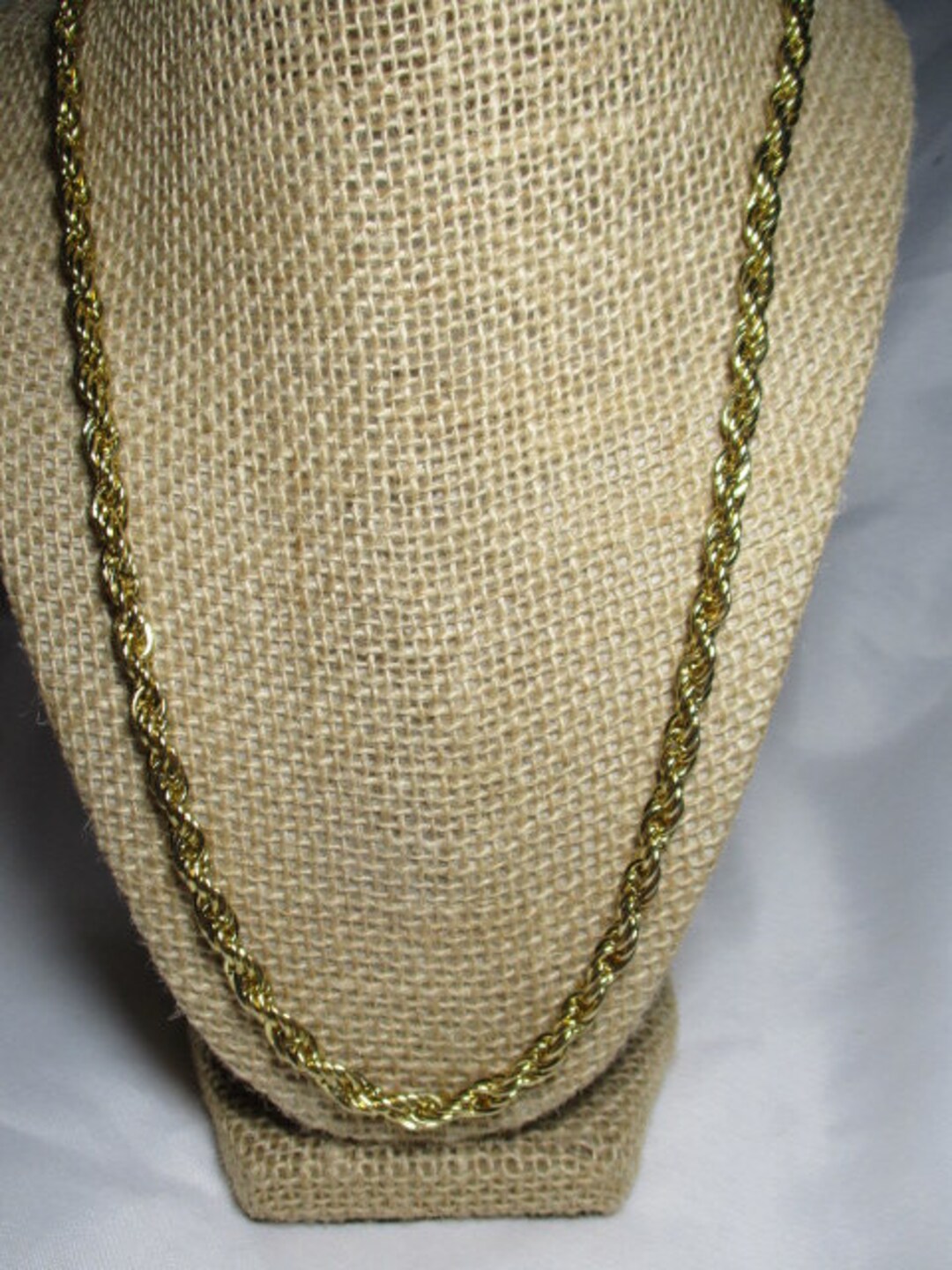 A Vintage Heavy, 24 Inch Twisted Rope Style Chain in a Gold Tone. - Etsy