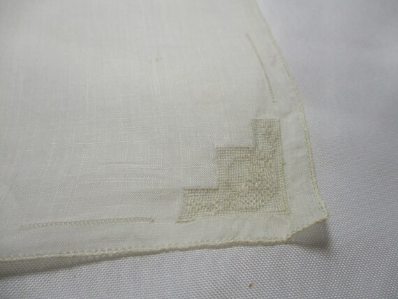 1910's Linen Pulled Thread/Drawn Thread Handkerchief … - Gem