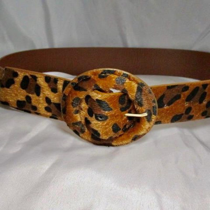 Leopard Print Belt - Etsy